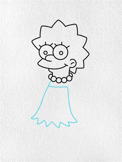 Lisa Simpson How To Draw Lisa Simpson Easy Drawing For Lisa Simpson