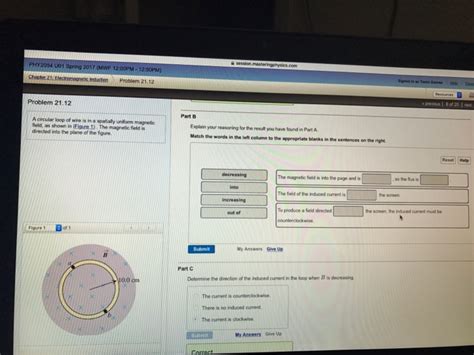 a circular loop of wire is in a spatially uniform