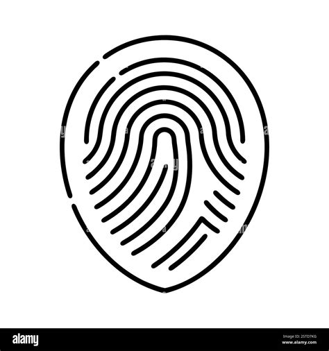 Fingerprint Icon Black And White Fingerprint Design Cybersecurity