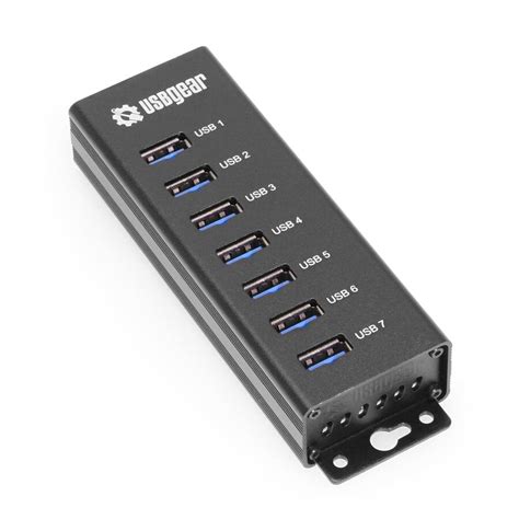 Usbgear 7 Port Usb 32 Gen 1 Hub 5gbps Charging And Data Surface And Din