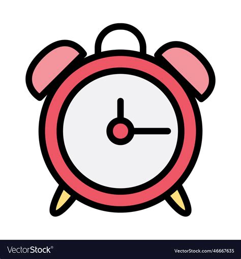 Clock Color Line Icon Royalty Free Vector Image
