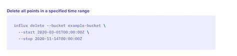 Cant Delete Data From Influxdb Bucket Rhomelab