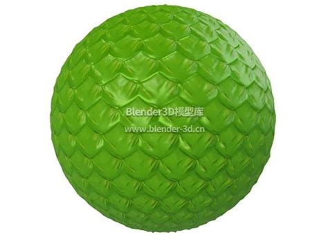 绿色龙鳞片贴图 Blender材质球纹理贴图模型下载 Blender3d模型库