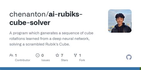 github chenanton ai rubiks cube solver a program which generates a