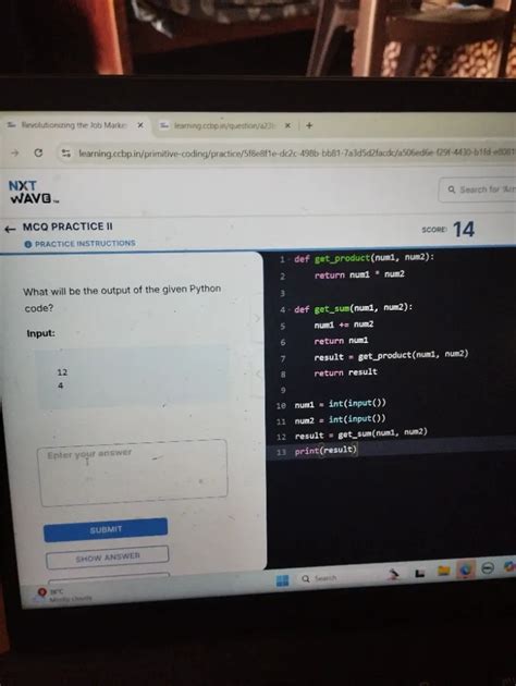 What Will Be The Output Of The Given Python Studyx