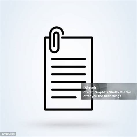클립 사인 라인 아이콘 또는 로고 종이 클립 개념 선형 그림을 첨부합니다 강철에 대한 스톡 벡터 아트 및 기타 이미지 강철 개념 개념과 주제 Istock