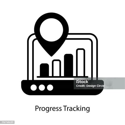진행 상황 추적 벡터 채워진 윤곽선 아이콘 디자인 그림 그래픽 디자인 기호 흰색 배경 Eps 10 파일 개념에 대한 스톡 벡터 아트 및 기타 이미지 Istock