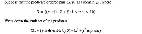Solved Suppose That The Predicate Ordered Pair Xy ﻿has