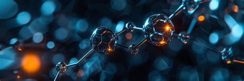 Premium Photo Abstract Glowing Molecular Structure On Black Background With Illuminated Lights