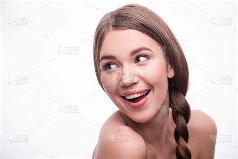 美丽的女孩表达不同的情感