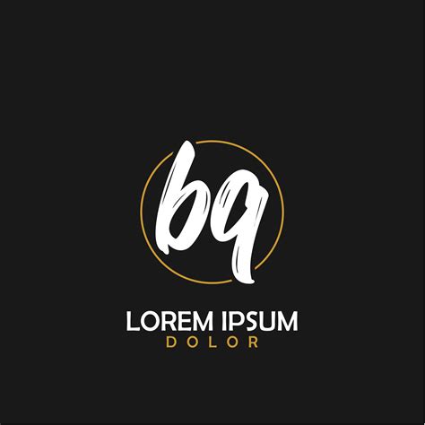 BQ Initial Brush In Circle Frame Template Design 27133163 Vector Art at ...