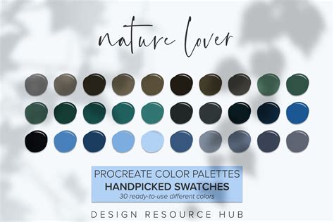 Procreate Color Palette Nature Lover Graphic By Design Resource Hub Creative Fabrica