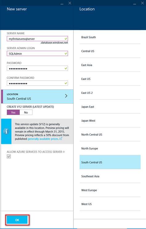 Setup Azure Sql Database Using The New Azure Portal Jamey Johnston