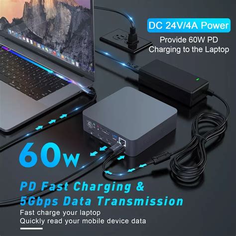 Docking Station Usbc 18 Porturi 100w Rikbo® 1 X 1000mbps Gigabit