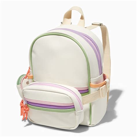 Neutral Colorblock Mini Backpack Claires Us