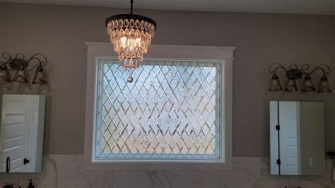 Beautiful Diamond Glass Stained Glass Window Installed