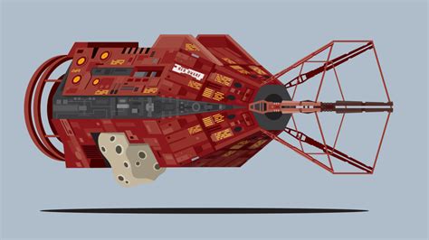 The Jupiter Mining Corporation Red Dwarf Is A Giant Six Mile Long Mining Craft The Front