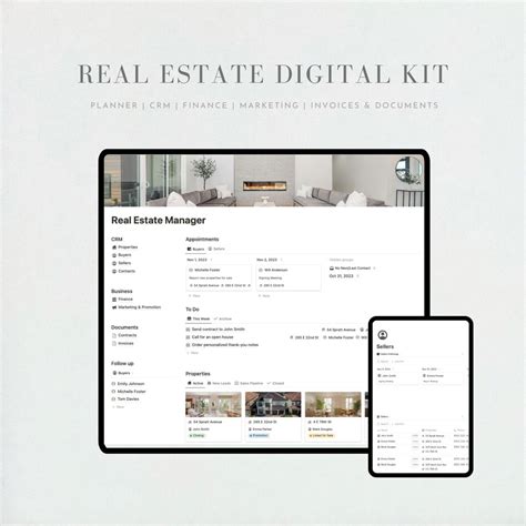 Real Estate Planner And Crm Notion Template Etsy