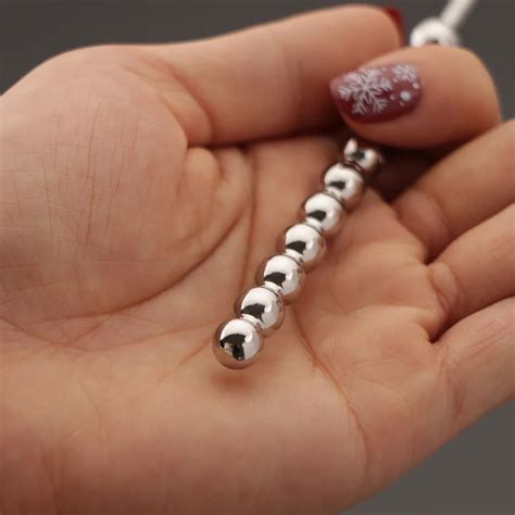 Gourd Shape Metal Beads Penis Plug Stainless Steel Urethral Catheter