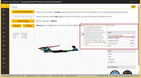 Guide Troubleshooting Arming Issues
