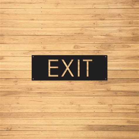 Exit Sign For Businesses Metal Sign Directional Sign Signs For Customers S89 Etsy