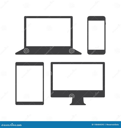 Responsive Cross Platform Devices Stock Vector Illustration Of Design Digital 198484595
