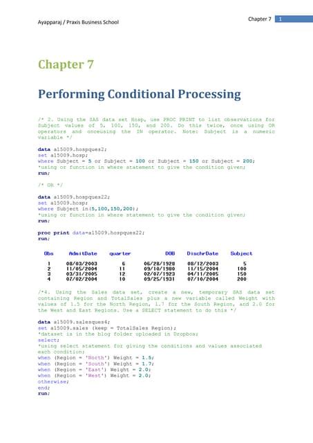 Sas Ron Cody Solutions For Even Number Problems From Chapter 7 To 15 Pdf