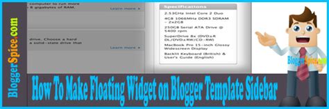 How To Make Floating Widget On Blogger Template Sidebar BloggerSpice SEO And Money Making