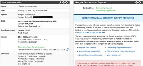 Upgrade From Pfsense Plus Home 23 01 To 25 11 Netgate Forum