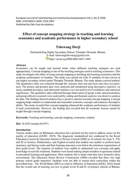 Pdf Effect Of Concept Mapping Strategy In Teaching And Learning Economics And Academic