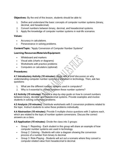 Apply Conversion Of Computer Number Systems Pdf Cognition Arithmetic