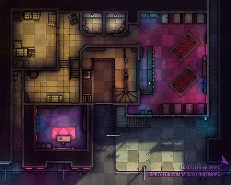 A 20x16 Cyberpunk Bartending Map I Released A Couple Of Months Ago Along With A Full Archive