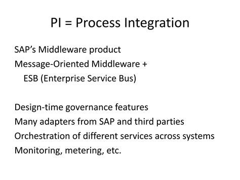 sap pi and soa overview pptx web development internet
