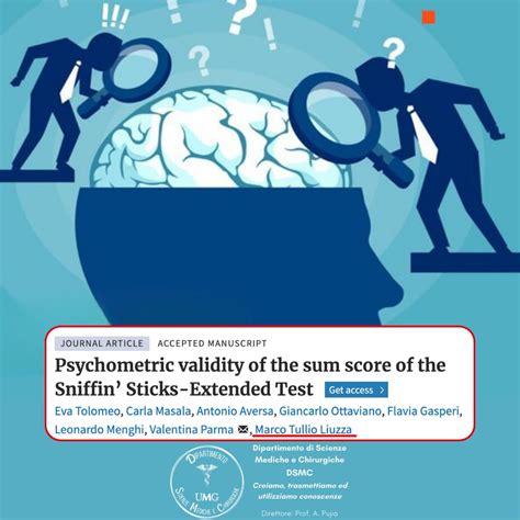 Dsmc Research Psychometrics Olfaction Validation Dsmc Dipartimento Di Scienze Mediche E