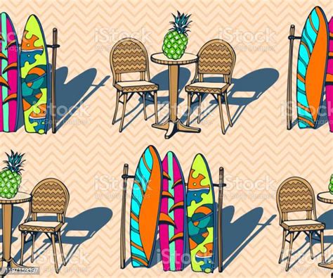 원활한 여름 해변 패턴입니다 안녕하세요 여름 휴가 개념 팝 아트 여름 휴가 벡터 원활한 패턴 일러스트레이션 팝 아트에 대한 스톡 벡터 아트 및 기타 이미지 Istock