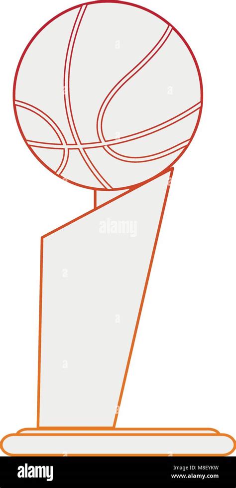 Basketball Trophy Cup Vector Illustration Graphic Design Stock Vector