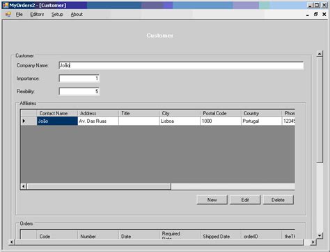 Figure A15 Customer Editing Screen Windows Forms Download
