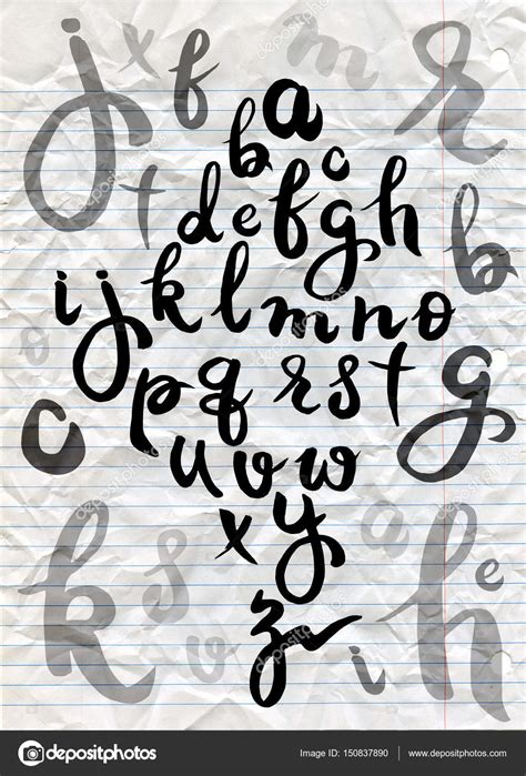 Vector Handwritten Brush Script Letters Isolated On Background Stock Vector By ©9george 150837890