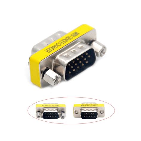 DB15 VGA Connector Mini Gender Changer Adapter 15 Vicedeal