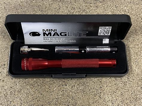 Maglite Mini Mag Lite Two Aaa Cell Red Blade Master