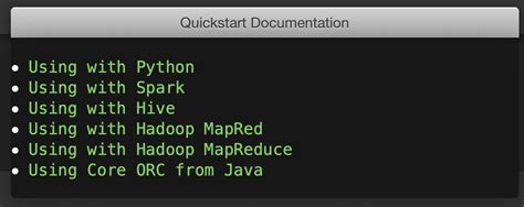 orc 1112 add `using with python` web page · issue 1027 · apache orc · github