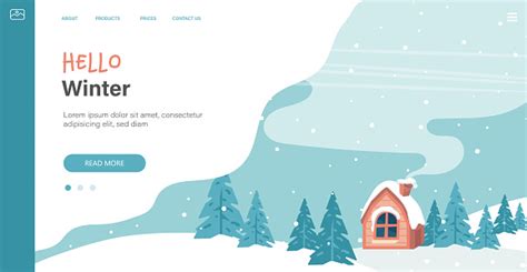 마을 휴일 템플릿의 겨울입니다 귀여운 집과 나무가 있는 겨울 풍경 메리 크리스마스 인사말 카드 템플릿 플랫 스타일의 벡터 그림 개념에 대한 스톡 벡터 아트 및 기타 이미지