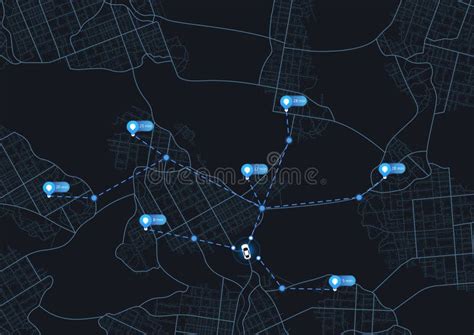 city map featuring directional signs an intended goal point and