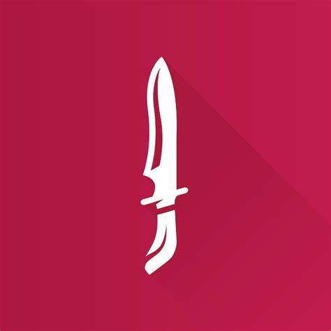 Premium Vector Knife Flat Color Icon Long Shadow Vector Illustration