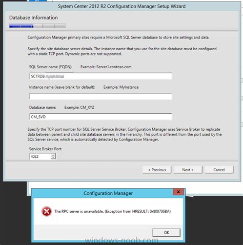 The Rpc Server Is Unavailable Exception From Hresult 0x800706ba