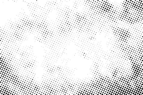 Vector Black Halftone Texture Dots Pattern On White Background