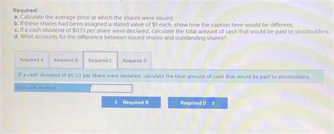 Solved Exercise 8 12 Algo Common Stock Calculate Issue