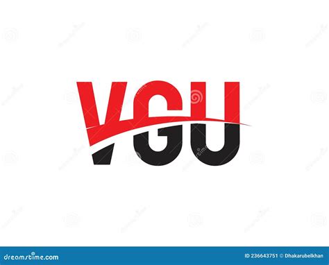 Vgu Letter Initial Logo Design Vector Illustration Stock Vector