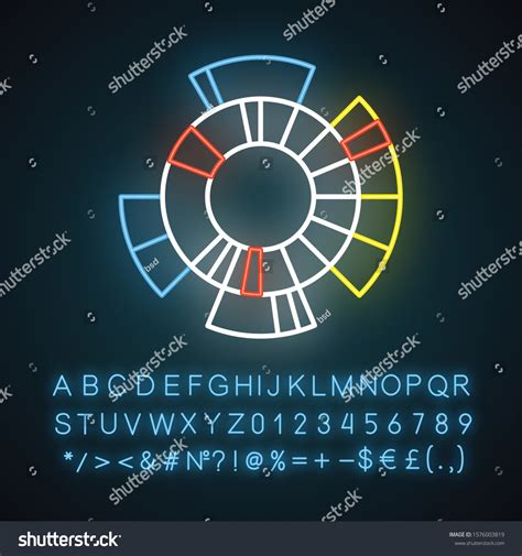 Sunburst Diagram Neon Light Icon Radial Stock Vector Royalty Free 1576003819 Shutterstock