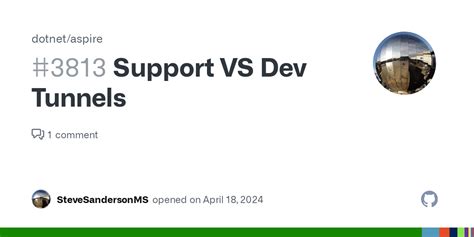 Support Vs Dev Tunnels · Issue 3813 · Dotnetaspire · Github